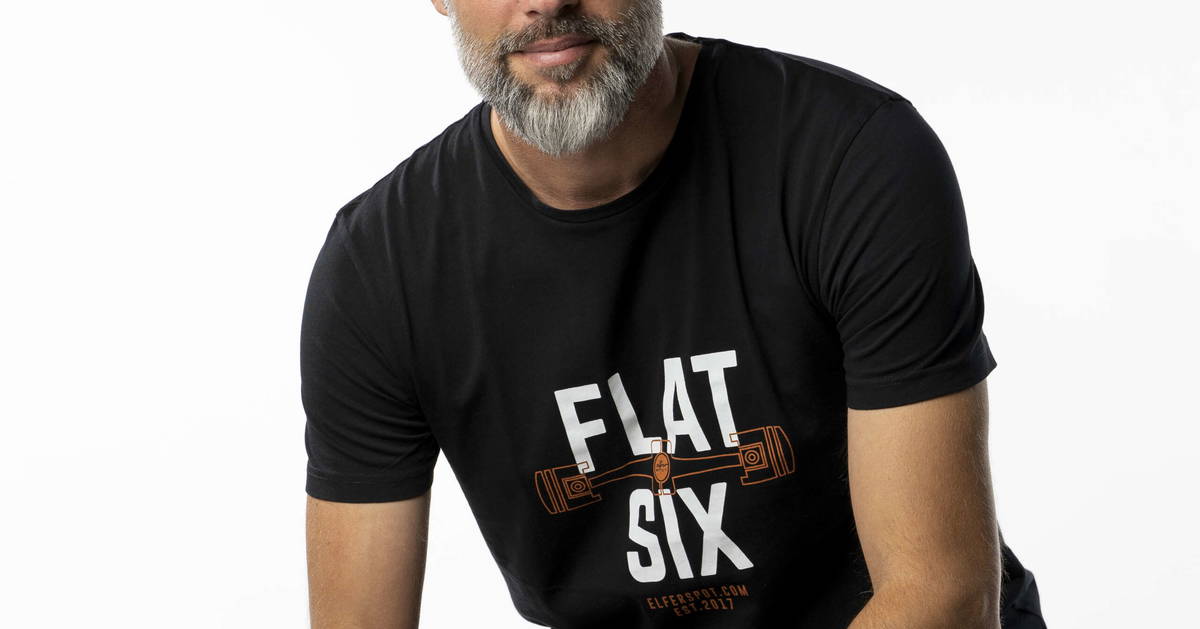 T-Shirt FLAT SIX - Black - Driver's Collection - Elferspot Shop