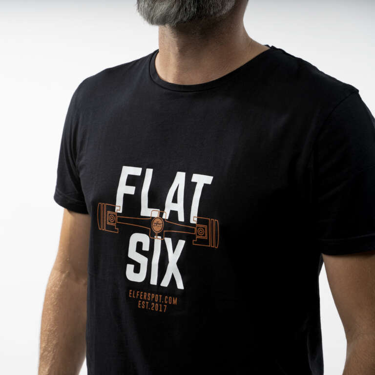 T-Shirt Flat Six - Black - Driver's Collection - Elferspot Shop