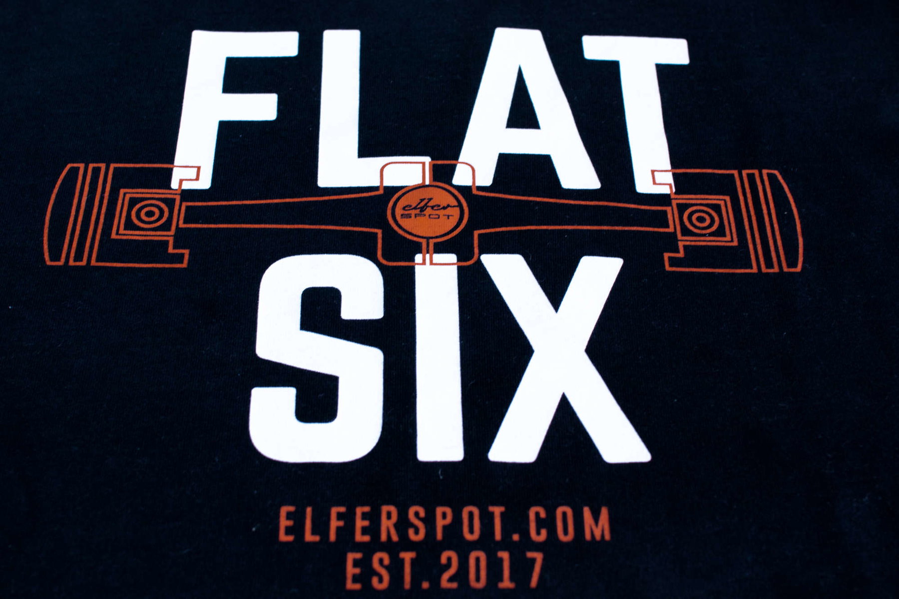 T-Shirt Flat Six - Black - Driver's Collection - Elferspot Shop