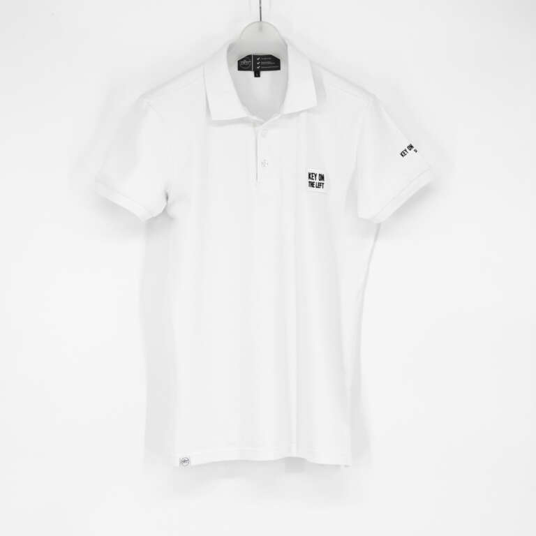 Polo Shirt Key on the left White - Driver's Collection - Elferspot Shop